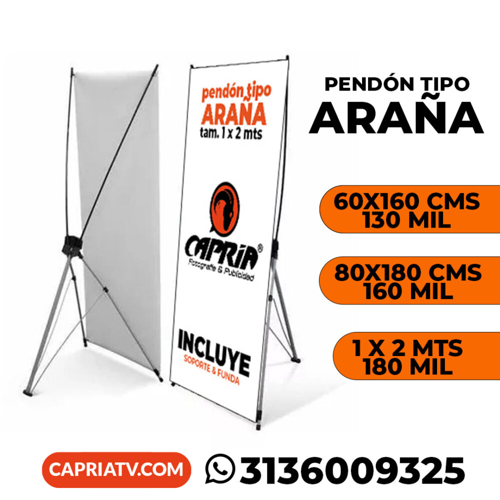 PENDON TIPO ARAÑA | CAPRIA FOTOGRAFIA Y PUBLICIDAD