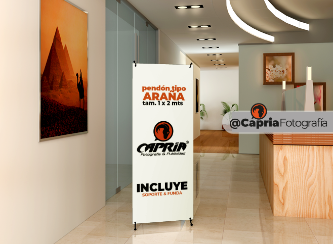 PENDON TIPO ARAÑA | CAPRIA FOTOGRAFIA Y PUBLICIDAD